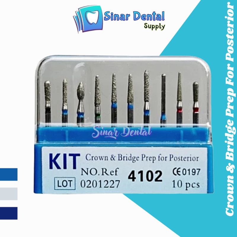 Jual DIAMOND BUR SET CROWN N BRIDGE PREPARATION / code 4102 | Shopee ...