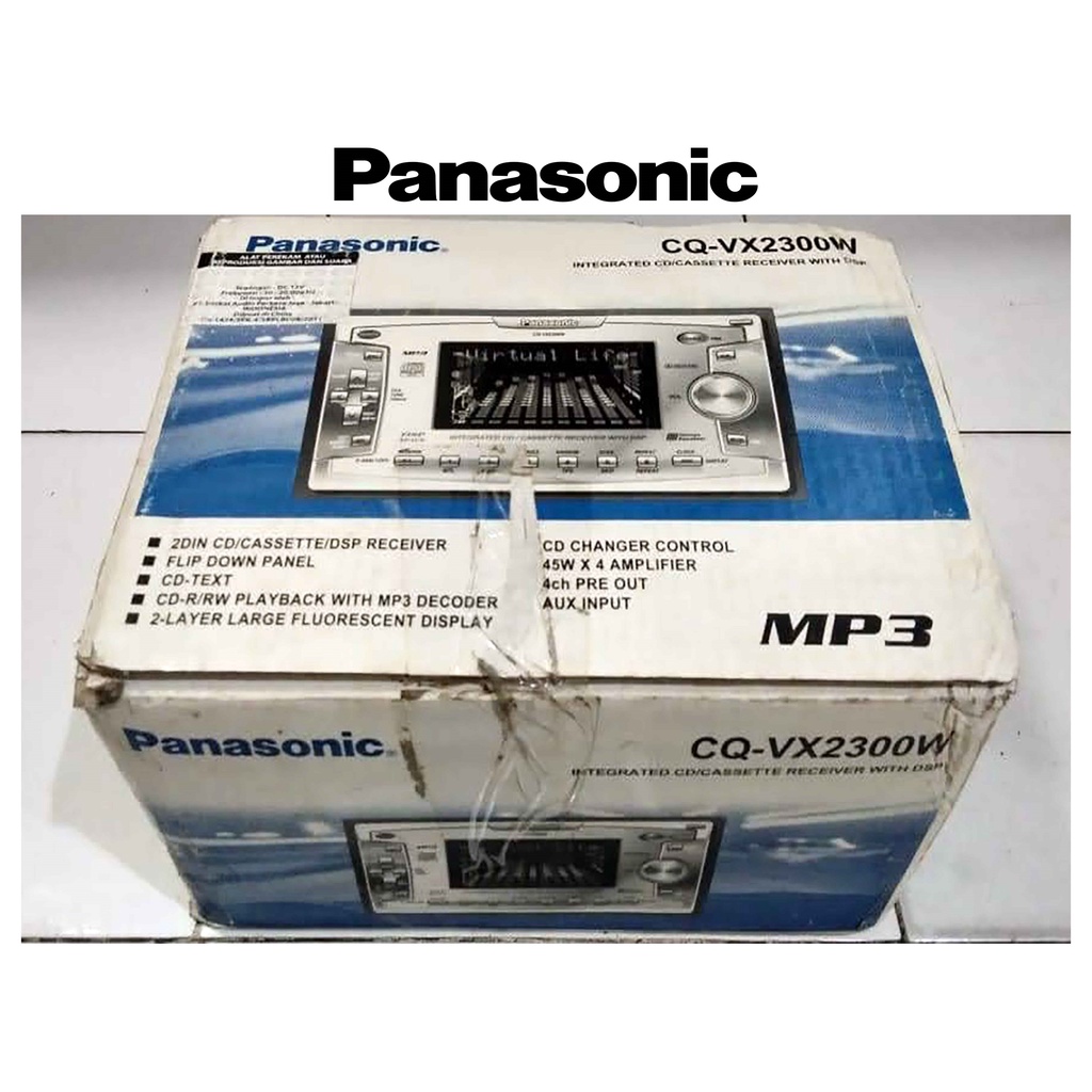 Jual Panasonic CQ-VX2300W Radio CD Cassette Double Din Built in DSP ...