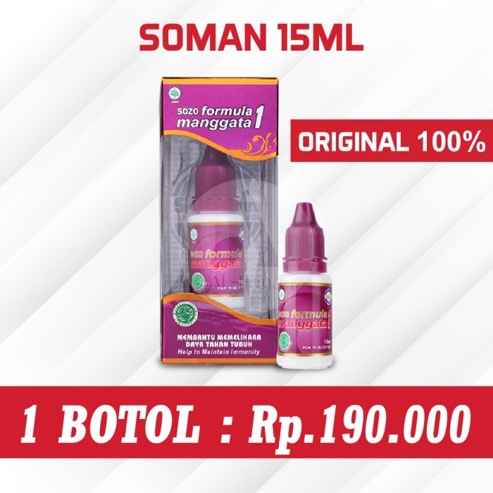 Jual Obat Diabetes Herbal Soman 1 ( Sozo Formula Manggata 1 ) | Shopee ...