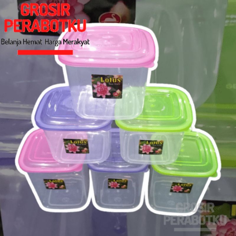 Jual Toples Bumbu Plastik Kotak 800ml 500ml Sealware Lotus Chilli Swan ...