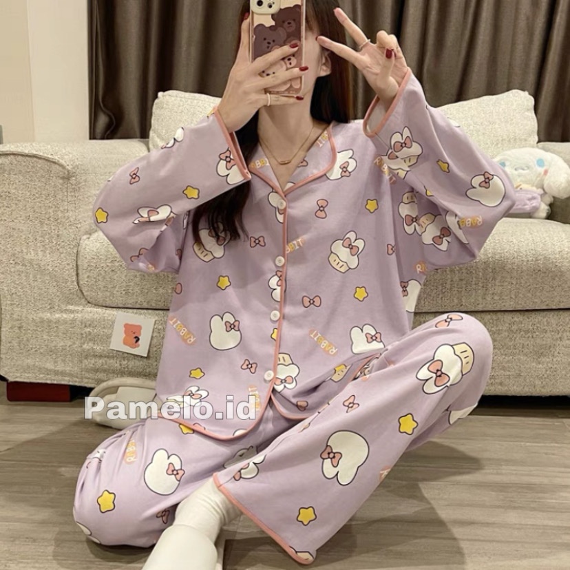 Jual Pamelo.id Set Piyama Kerah Babydoll PP / Baju Tidur Import ...