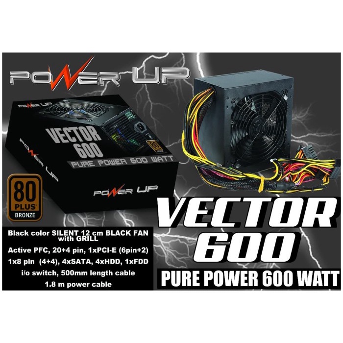 Jual Psu / Power Supply Unit Power Up 600W 80+ Bronze #Original | Shopee Indonesia
