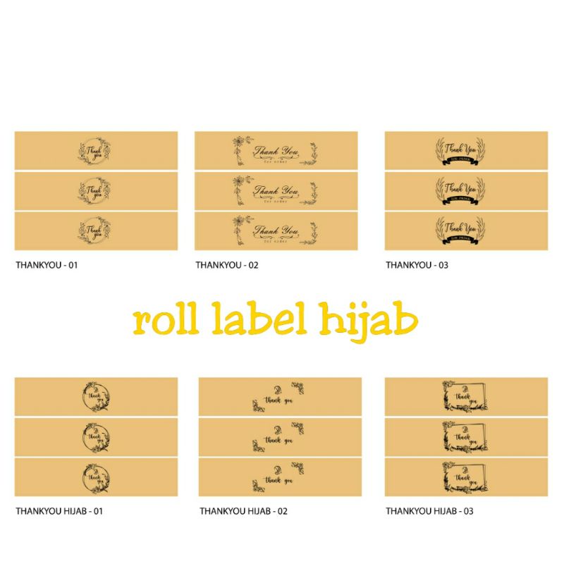 Jual ROLL LABEL HIJAB 5x30 cm | Shopee Indonesia