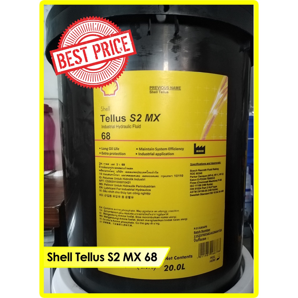 Jual SHELL TELLUS S2 MX 68 ( Ready Stock - 5 Liter) | Shopee Indonesia