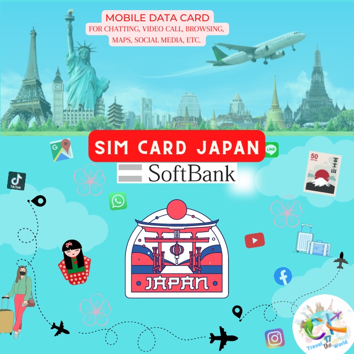Jual SIM CARD DATA INTERNET JAPAN / JEPANG / SOFTBANK (30Days) | Shopee Indonesia