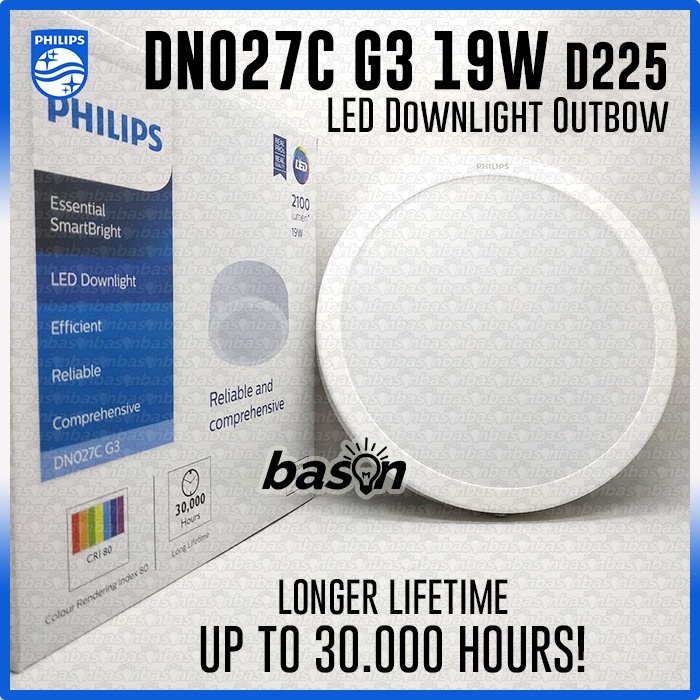 Jual PHILIPS DN027C G3 19W D225 9 inch - Surface Mounted LED Downlight ...