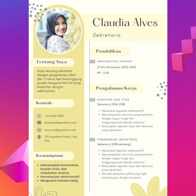 Jual Jasa Pembuatan CV / Curriculum Vitae | Desain CV | Lamaran Kerja - DESAIN TERPOPULER 2022 ...
