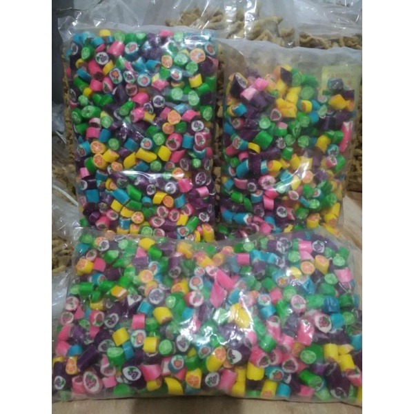 Jual Sticky Candy Kiloan 250 Gram Permen Stik Permen Roll Permen Rockie Permen Viral Shopee
