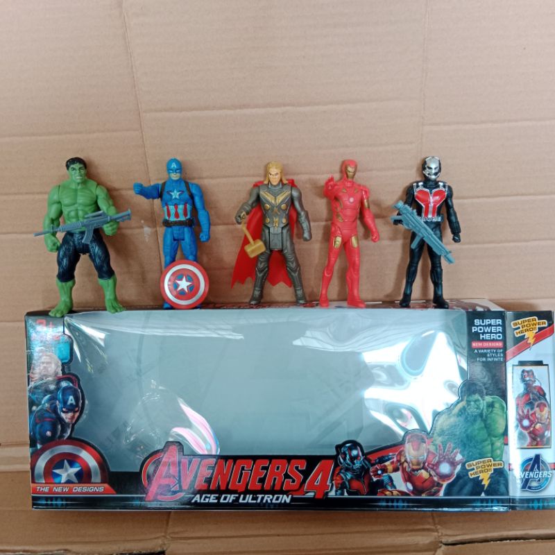 Jual MAiNAN SUPER HERO AVENGERS isi 5 kemasan BOX | Shopee Indonesia