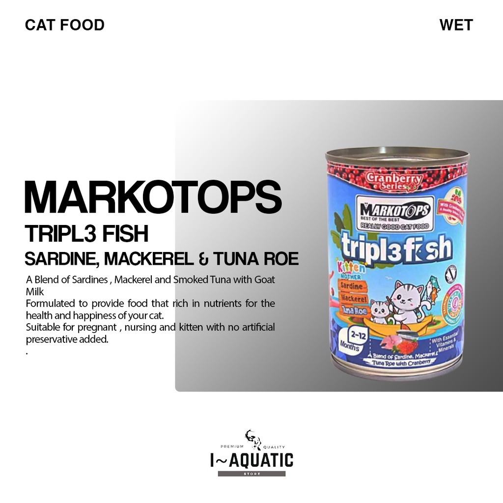 Jual Markotops Kitten & Mother Kaleng Triple Fish Sardine, Mackerel ...