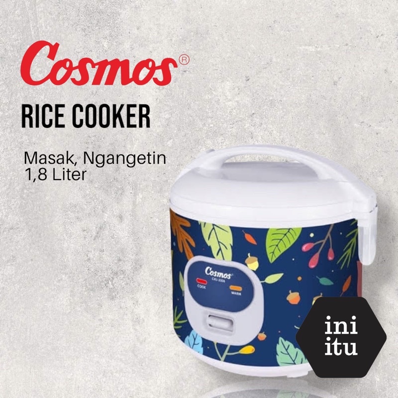Jual [ Cosmos ] Rice Cooker / Magic Com Cosmos 2 in 1 CRJ 3306 ...