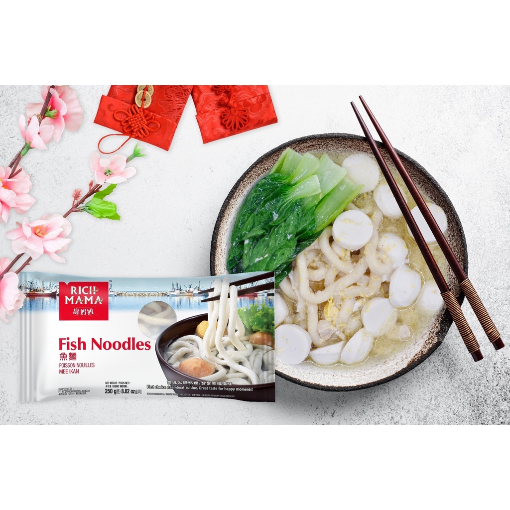 Jual Rich Mama Fish Noodles Mi Ikan Mie Ikan Steamboat 250 gr Bebas ...