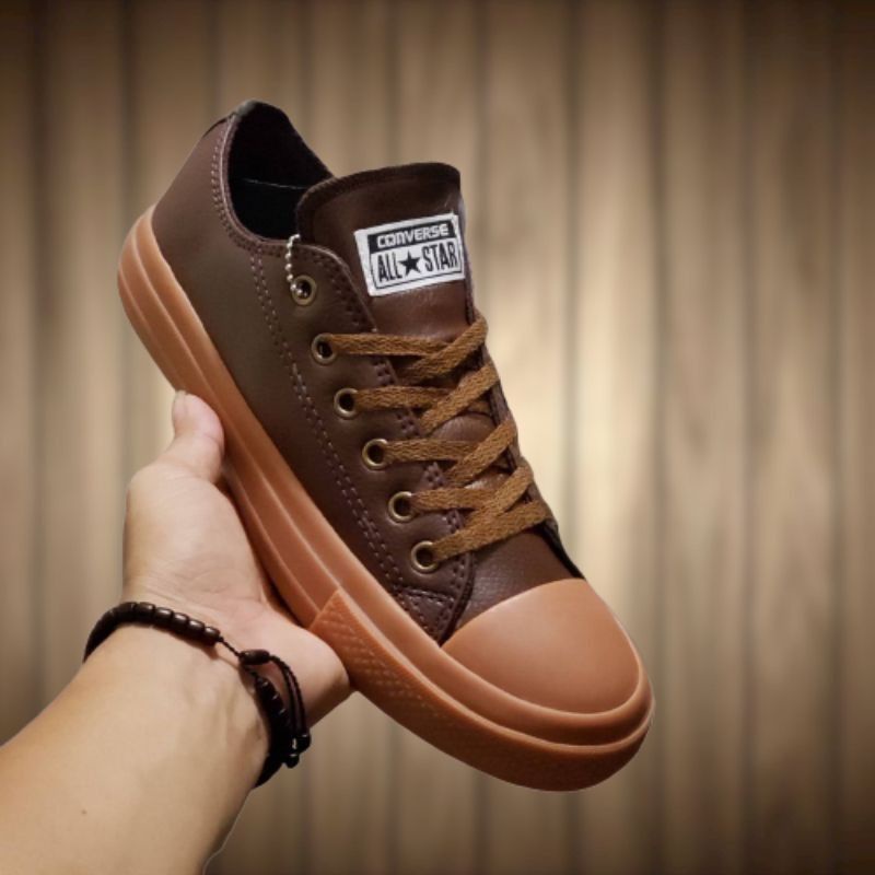 Jual New Sepatu Converse Allstar Kulid Pendek Sol Gum Terlaris (pendek ...