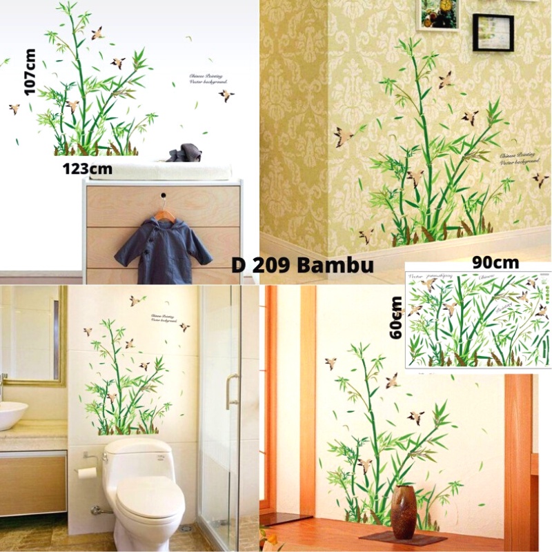 Jual WALLSTIKER WALLSTICKER D 209 WALLPAPER WALL PAPER STICKER STIKER MOTIF POHON DAUN HIJAU ...
