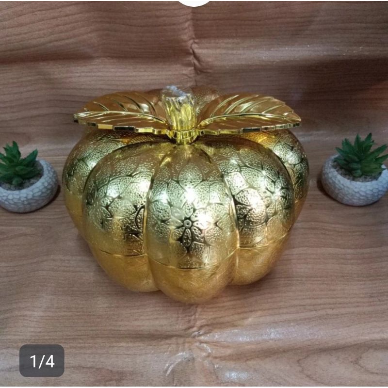 Jual Tempat letak kue ada 3 sekat bentuk buah labu Plastik | Shopee ...