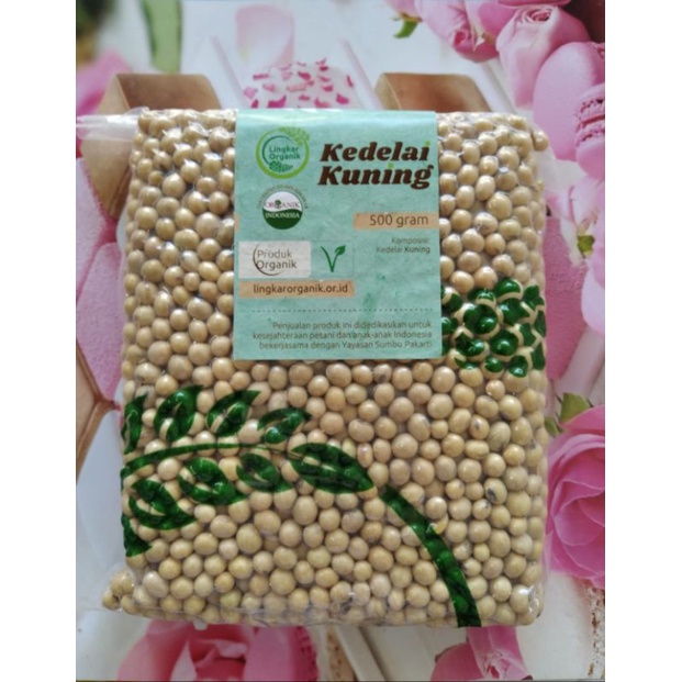 Jual Kedelai kuning non vakum 500 gram lingkar organik | Shopee Indonesia