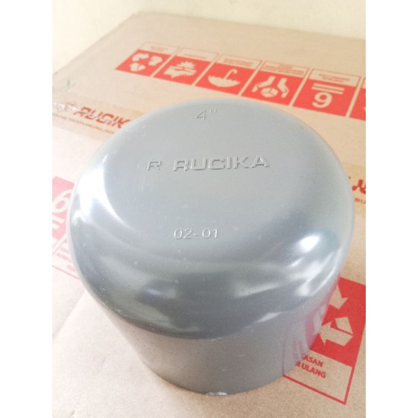 Jual Dop D 4" inch in RUCIKA/Cap 4 in D Pvc/Dop Polos/Tutup Pipa 4"in ...