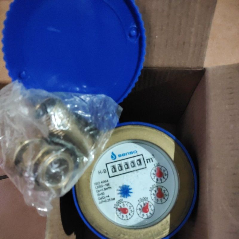 Jual WATER METER SENSO meteran air LXSG-15E(B C) | Shopee Indonesia