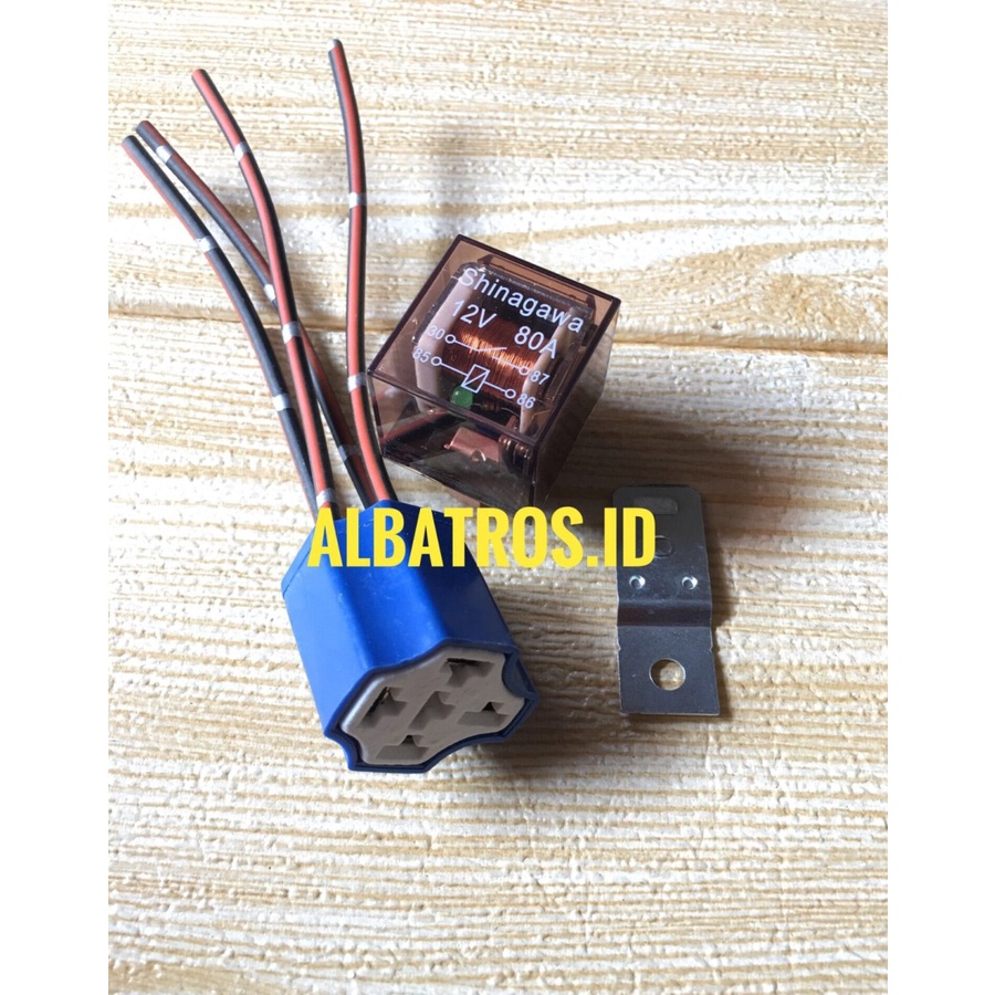 Jual TW SOKET RELAY KERAMIK + RELAY 12V 30A-80A KAKI 4 SOKET RILEY ...