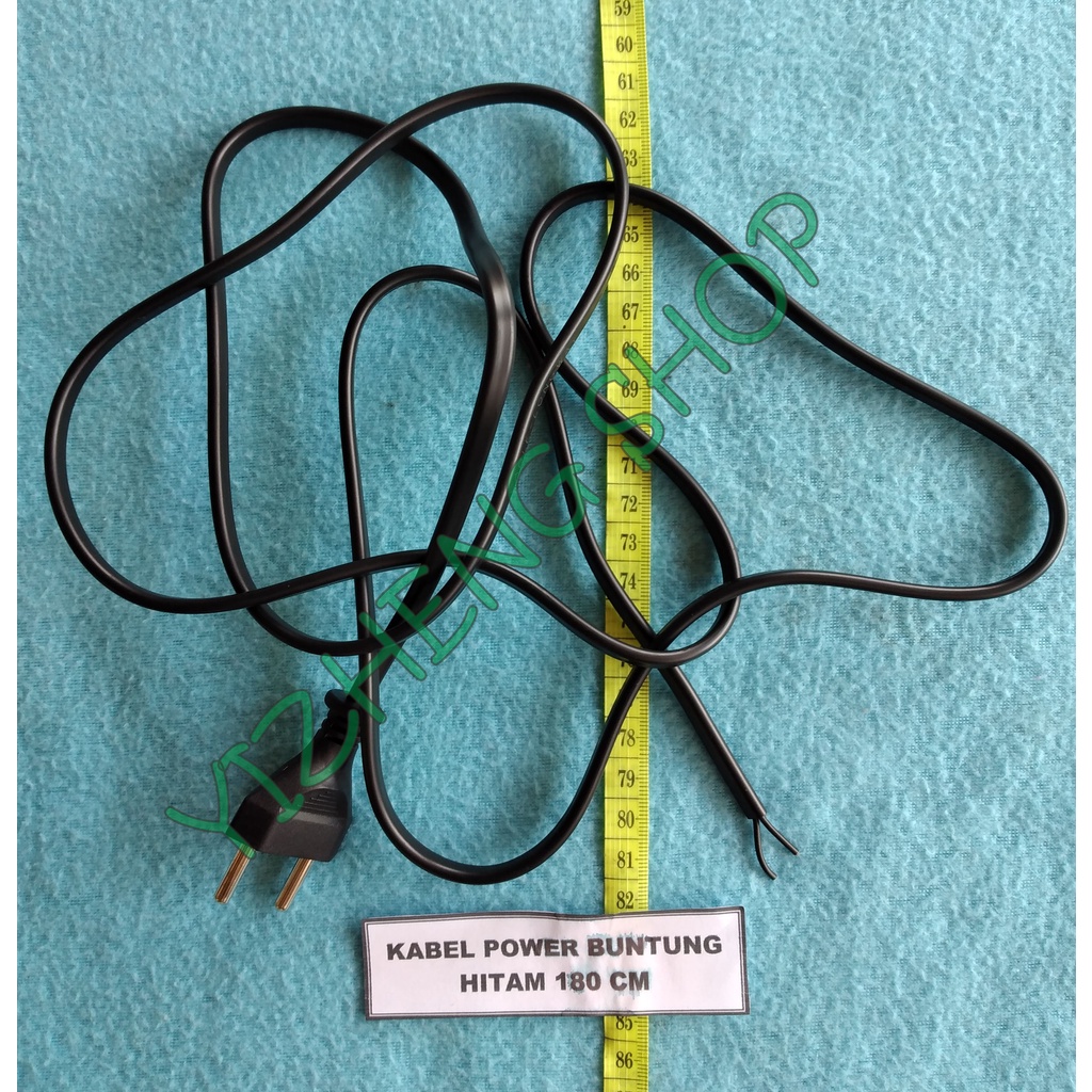 Jual KABEL POWER BUNTUNG HITAM 180 CM | Shopee Indonesia