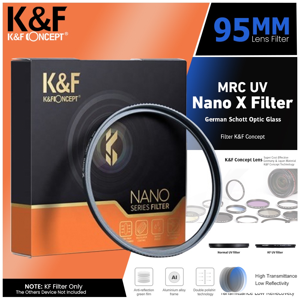 Jual KNF Concept 95mm Filter Nano-X UV Filter Multi Coating K&F Concept ...