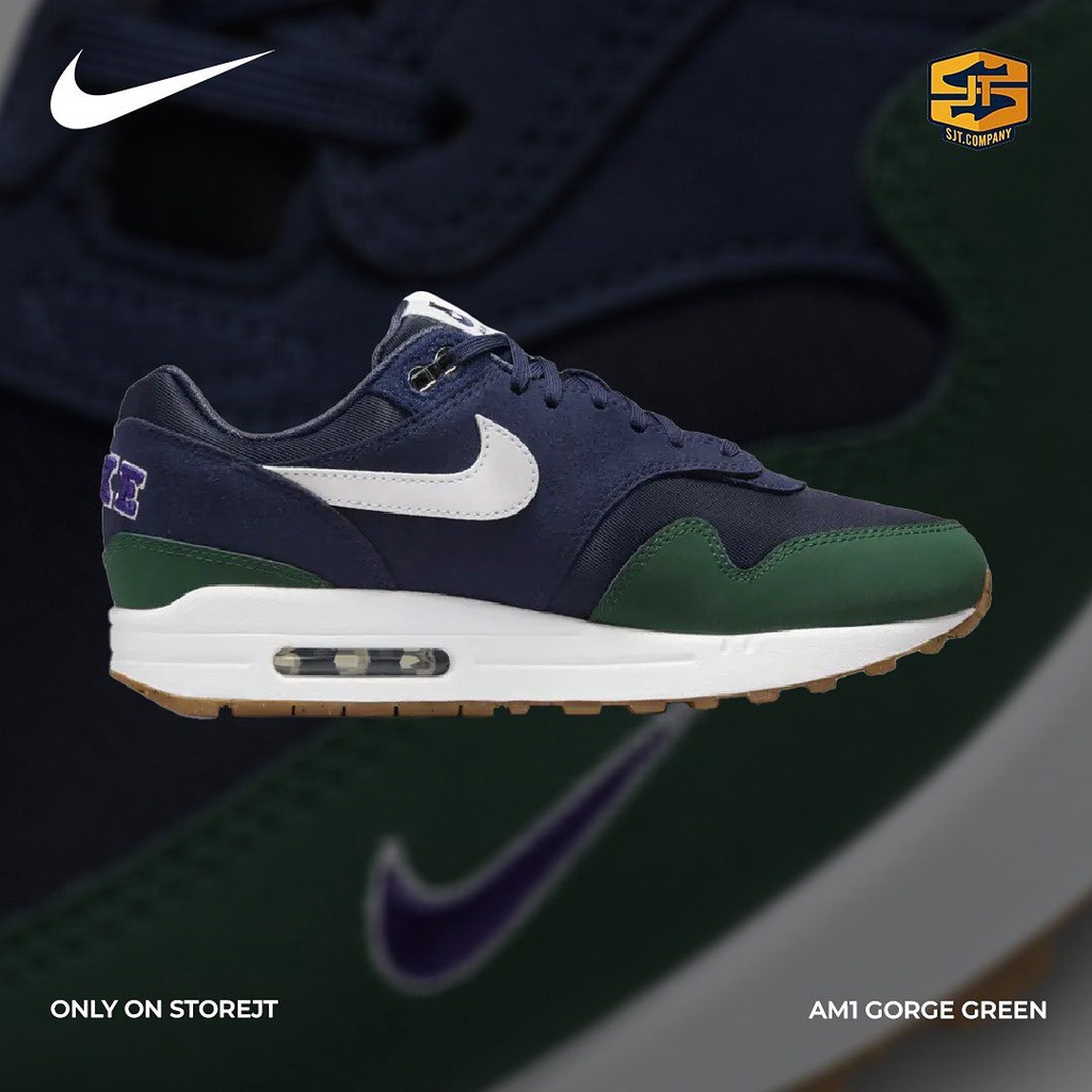 Jual Sepatu Air Max 1 Varsity Jacket Gorge Green Letterman | Shopee ...