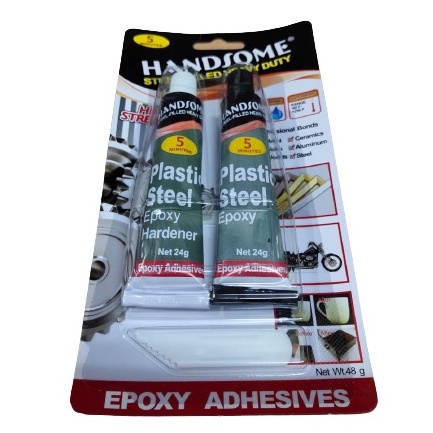Jual Lem Campur Handsome Plastic Steel Epoxy Serbaguna / Lem Besi 5 ...