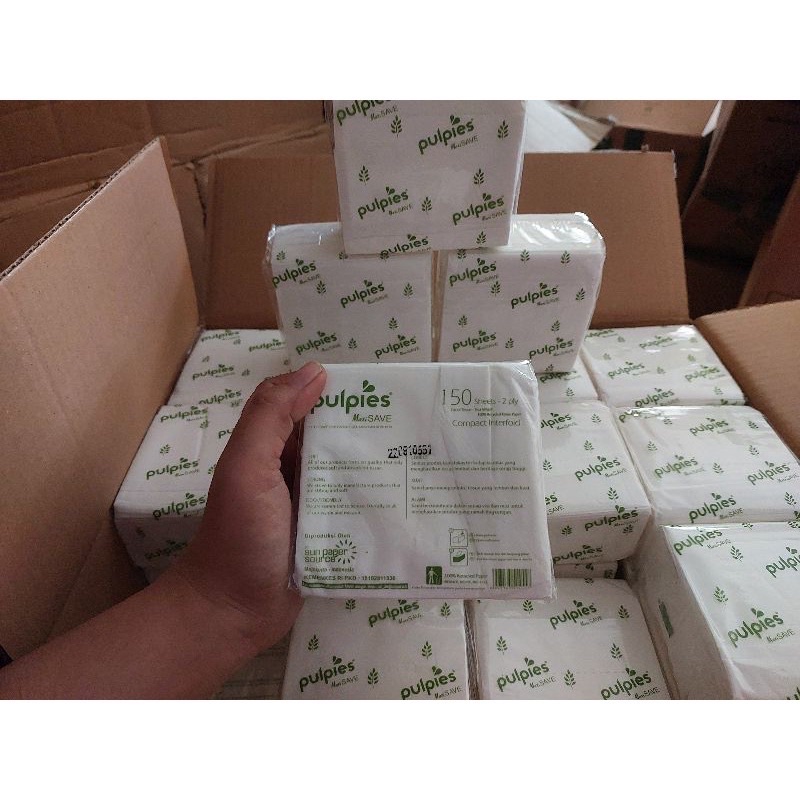 Jual TISSUE PULPIES MULTI PURPOSE POP UP 150 SHEETS 2 PLY TISSUE MEJA ...