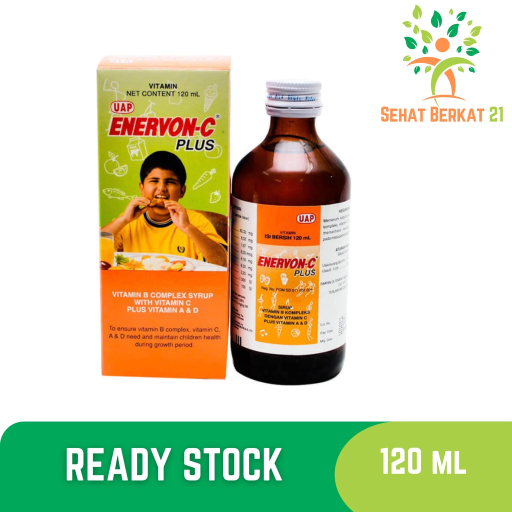 Jual ENERVON C PLUS SYRUP 120 ML MULTIVITAMIN ANAK | Shopee Indonesia