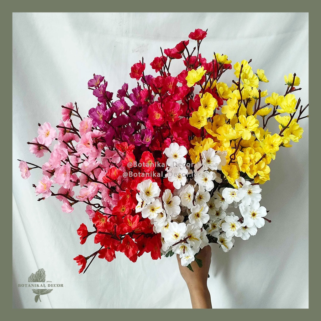 Jual Artifical Jumbo Sakura Cherry Blossom Flower Bunga Imlek Chinese ...