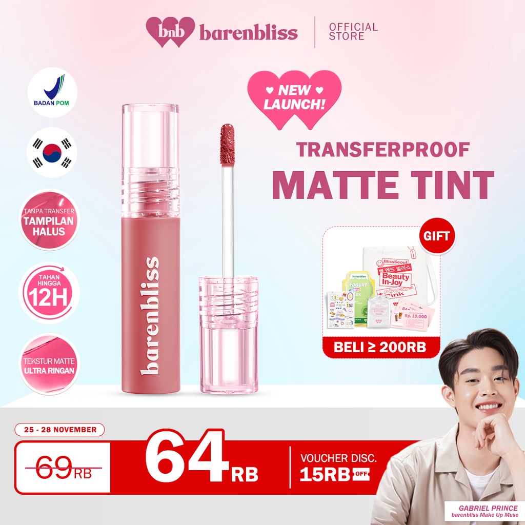Jual (RM) READY ~ BNB barenbliss Korean Bloomatte Full Bloom Transferproof Matte Tint LONGLAST ...