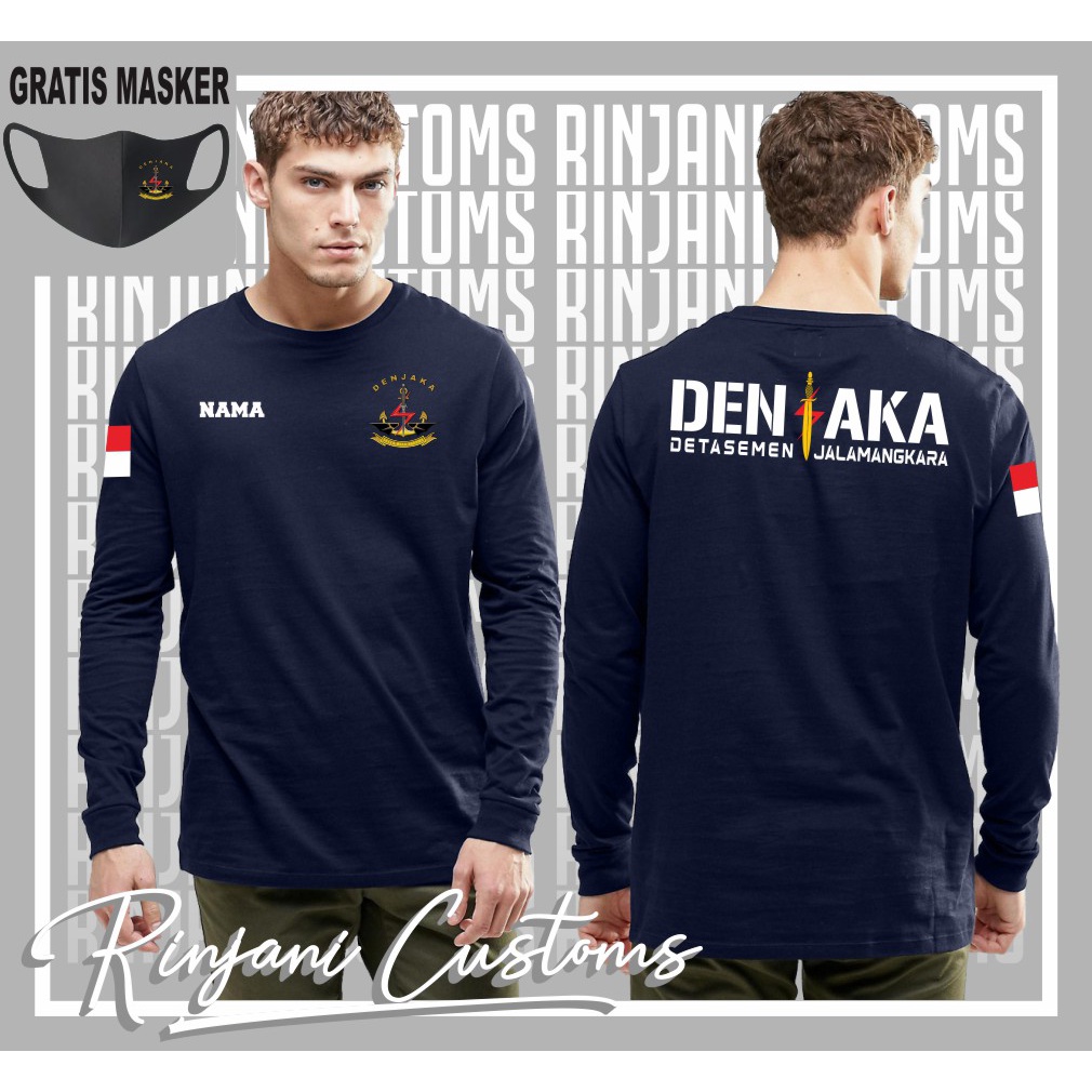 Jual KAOS DENJAKA FREE MASKER DAN BISA PASANG NAMA-KAOS DETASEMEN JALA ...