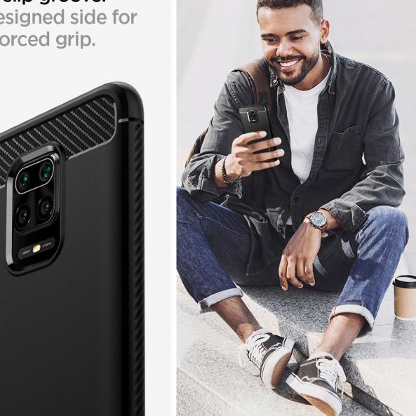 Jual Case Redmi Note 9 / Pro / Max Spigen Rugged Armor Carbon Fiber ...