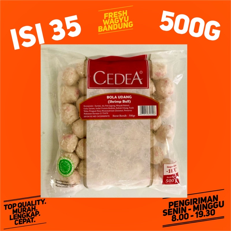 Jual Cedea Shrimp Ball Bola Udang Kecil Baso Ikan Suki Shabu Steamboat