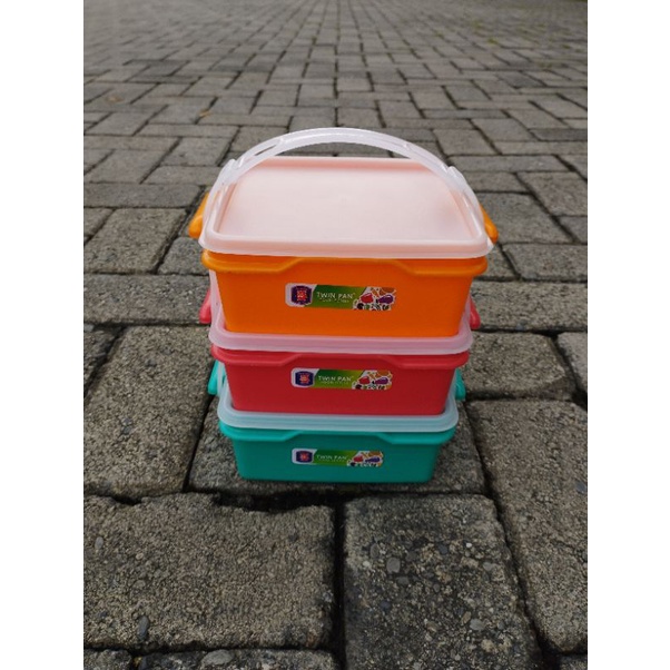 Jual Rantang Segi Tempat Bontot Twinpan Food Container 3 Susun 3 ...