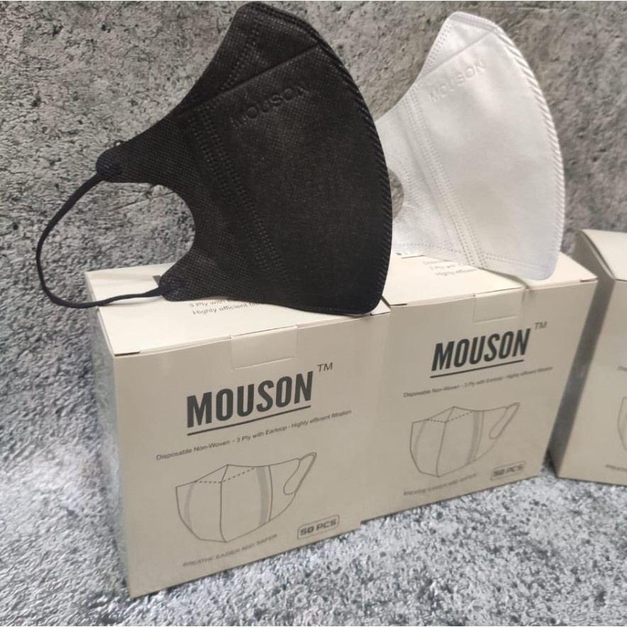 Jual MM Masker Mouson Duckbill Garis 4 PLY isi 50 pcs Impor Disposable ...