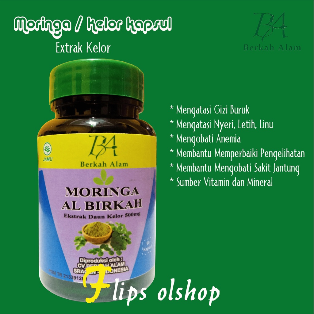 Jual KAPSUL DAUN KELOR AL BIRKAH ISI 60 KAPSUL | KAPSUL MORINGA ...