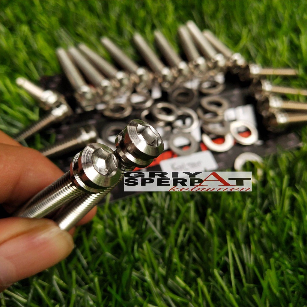 Jual BAUT KALTER BAK MESIN RX KING KANAN KIRI CUSTOM ASLI STENLIS BAUT MONEL MODIFIKASI PEMANIS ...