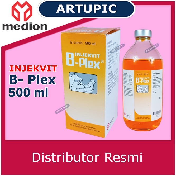 Jual Injekvit B-plex 500 ml Injeksi Vitamin B Kompleks 500 ml Sapi Ayam ...