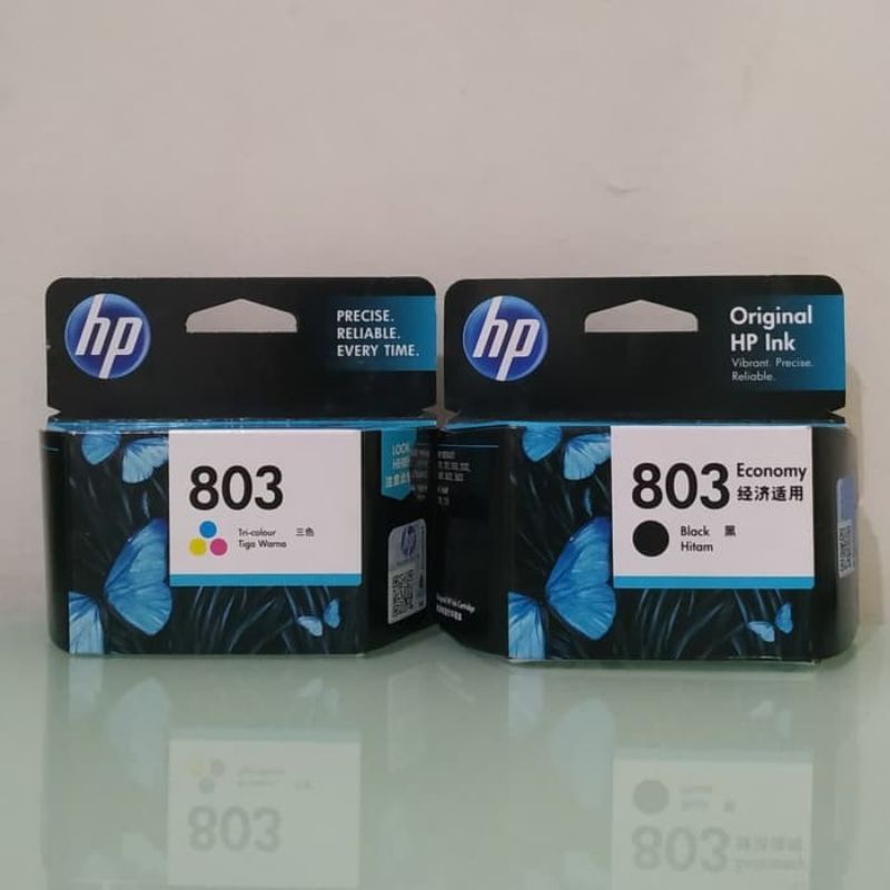 Jual Paket Cartridge Tinta HP 803 Black + Tri Color Original 100% ...