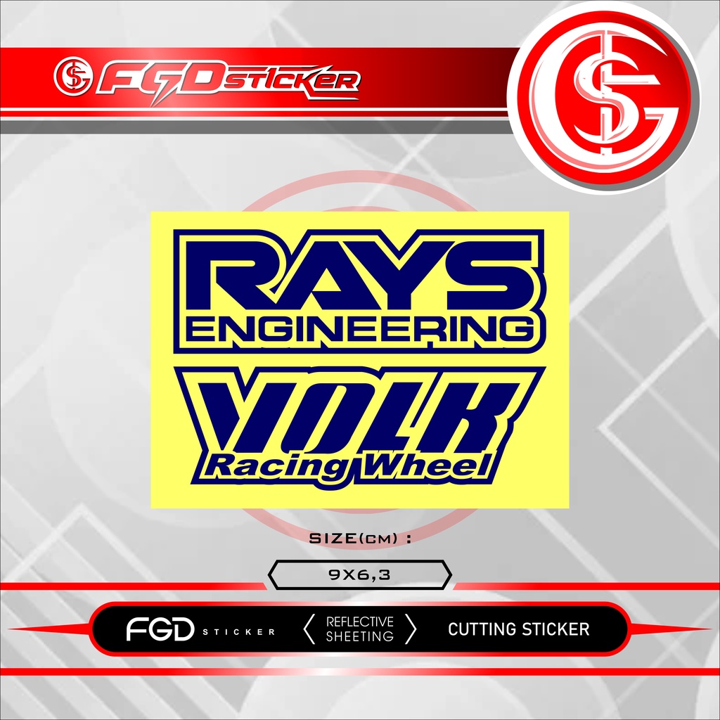 Jual Sticker Velg Mobil Volk Racing Rays Engineering Sticker Cutting ...