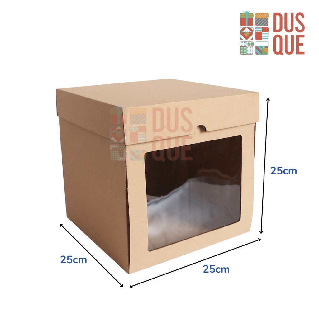 Jual ( 5Pcs ) KOTAK BOX DUS KUE 25x25x25 / BOX TART TINGGI 25 x 25 x 25 ...