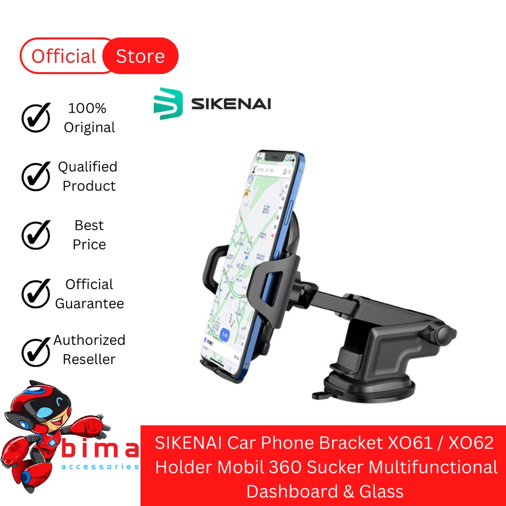 Jual Holder HP Holder Mobil Car Bracket Mobile Holder SIKENAI Dashboard and Glass Mobile Car ...