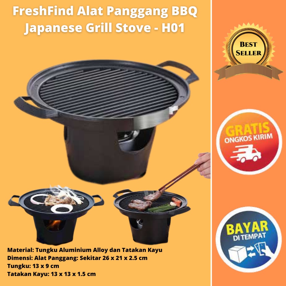 Jual FreshFind Alat Panggang Arang BBQ Japanese Grill Stove - H01 ...