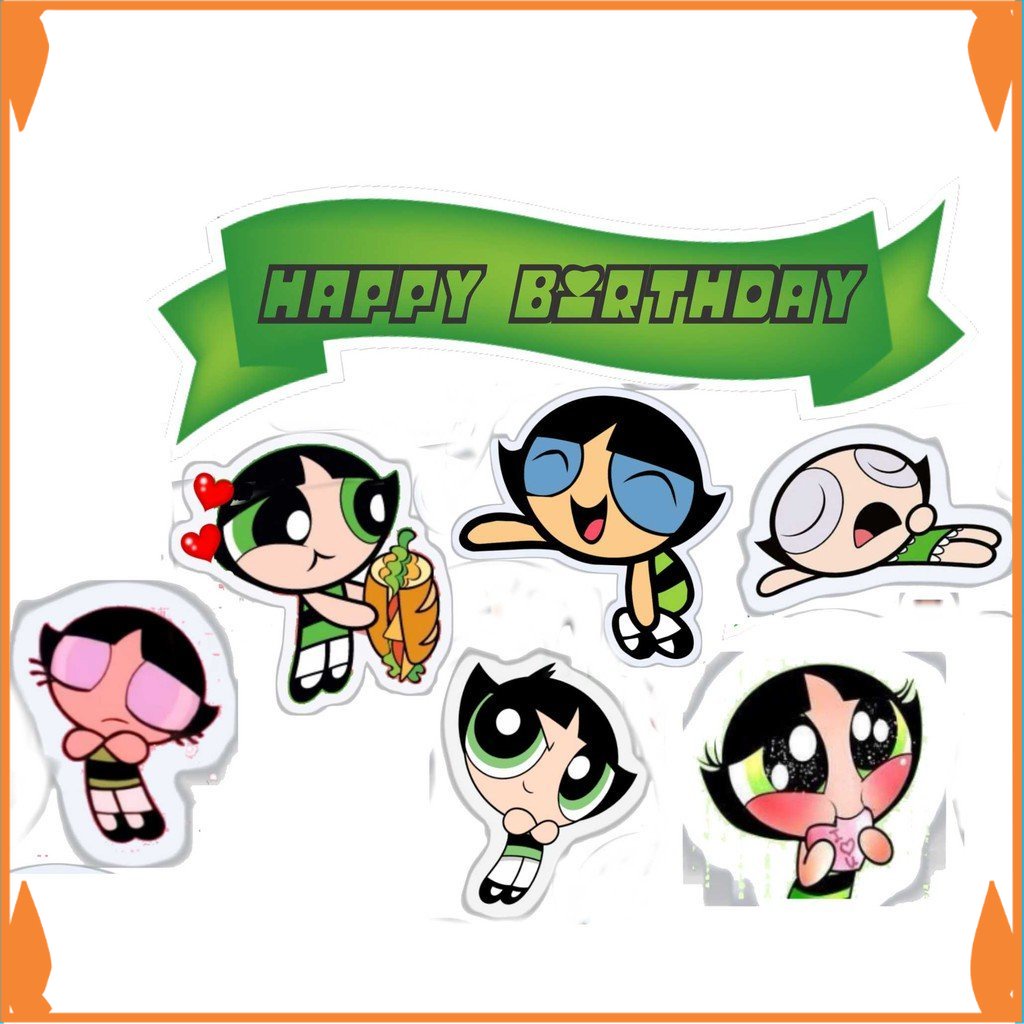 Jual TOPPER KUE TOPER CAKE ULANG TAHUN / HIASAN KUE POWERPUFF GIRL ...