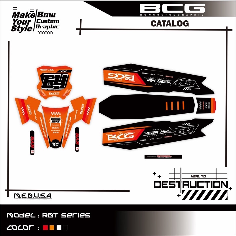 Jual DECAL BEBEK RBT VEGA NEW FULL CUSTOM | Shopee Indonesia