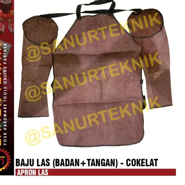 Jual Baju Las / Apron Las Cokelat (BADAN + TANGAN) | Shopee Indonesia