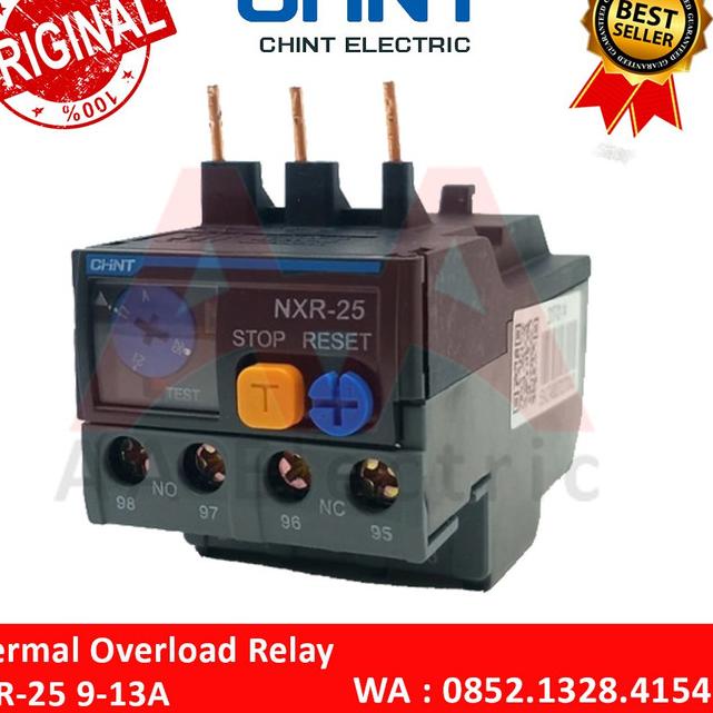 Jual Thermal Overload Relay NXR 25 / NXR25 9-13 A CHINT | Shopee Indonesia