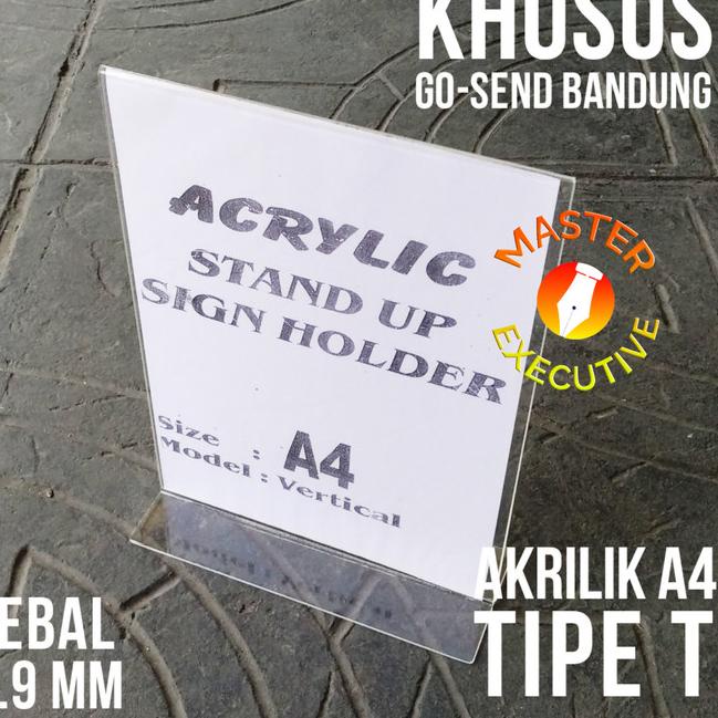 Jual Akrilik A4 Tipe T / Stand Up Vertical Acrylic Sign Holder | Shopee ...