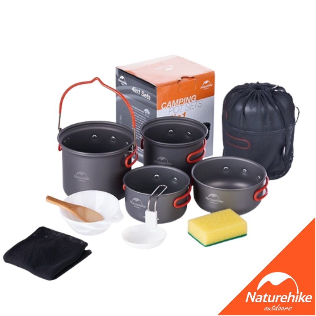 Jual Naturehike NH18T018-G Alat Masak Camping 4 in 1 Cooking Set ...